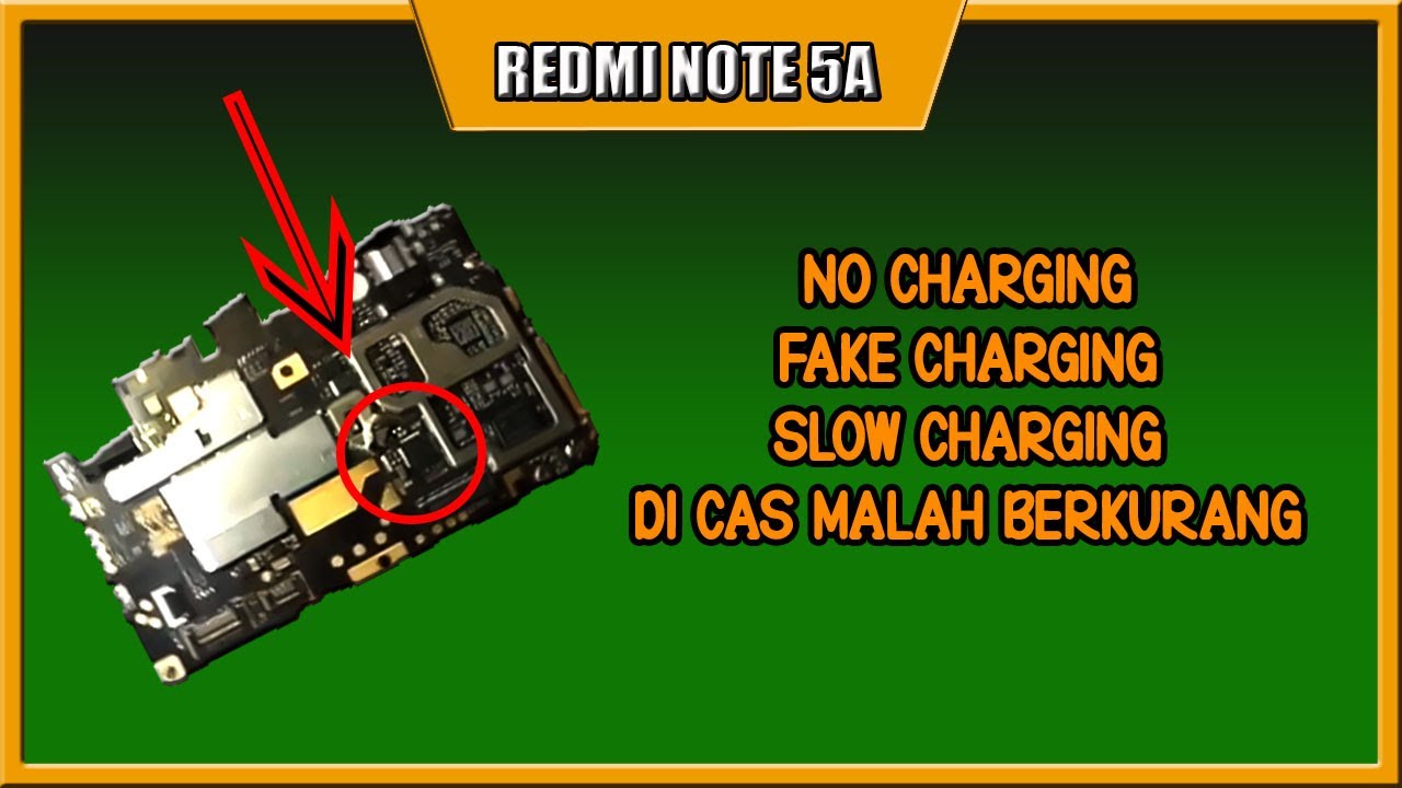 ganti ic cas redmi note 5a fix fake charging - YouTube