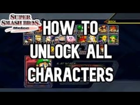 how to unlock all characters in super smash bros melee - YouTube