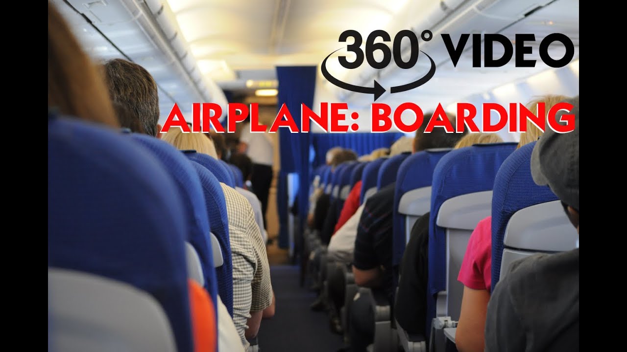 Airplane boarding: 360 VIDEO - YouTube