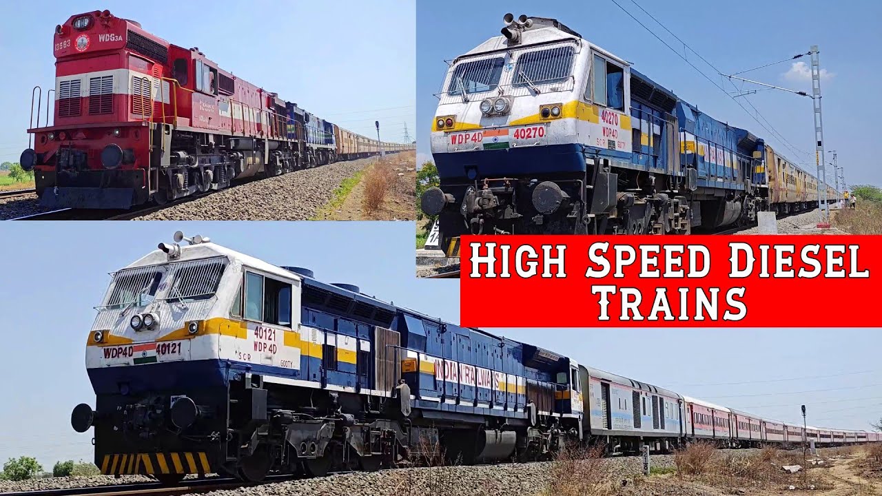 High Speed Diesel Actions | ALCO vs EMD Fast Trains in SCR | Indian ...