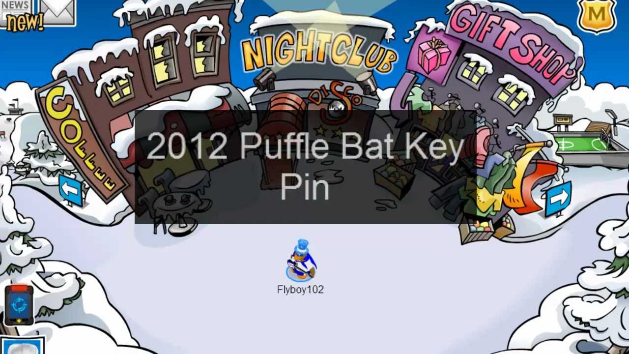Club Penguin - 2012 Puffle Bat Key Pin - YouTube