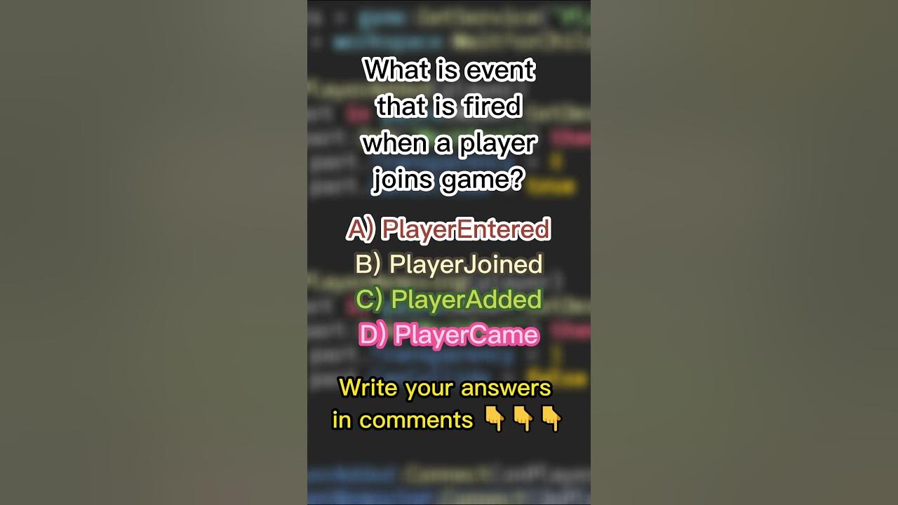 Answers in the comments👇👇👇 #lua #coding #robloxstudio #robloxgamedevelopment - YouTube