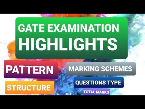 GATE EXAMINATION HIGHLIGHTS | PATTERN | STRUCTURES | MARKING SCHEMES ...