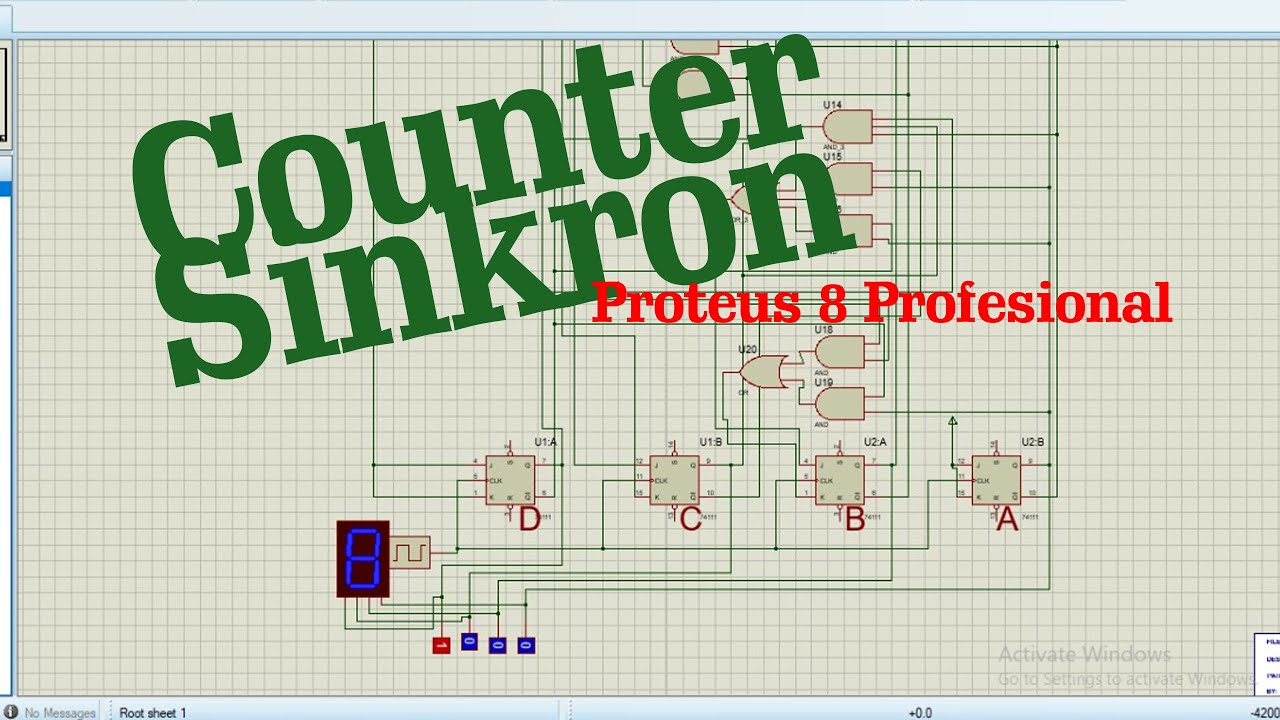 Contoh Rangkaian Counter Sinkron - YouTube