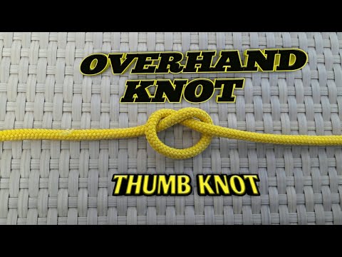 HOW TO TIE A OVERHAND KNOT?THE EASIEST KNOT!Knot tying tutorial by ...
