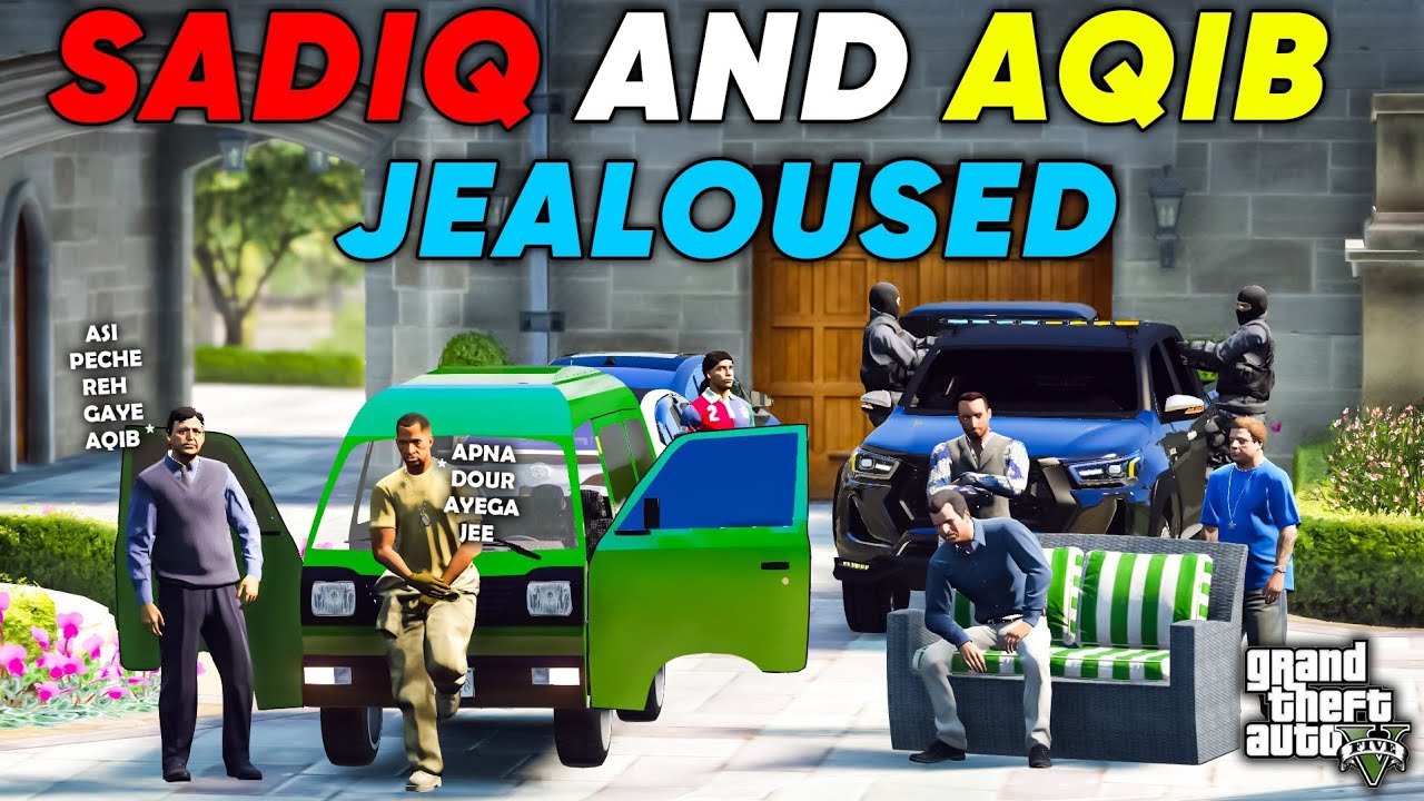 SADIQ & AQIB JEALOUS FROM MICHAEL | GTA 5 | Real Life Mods #428 | URDU ...