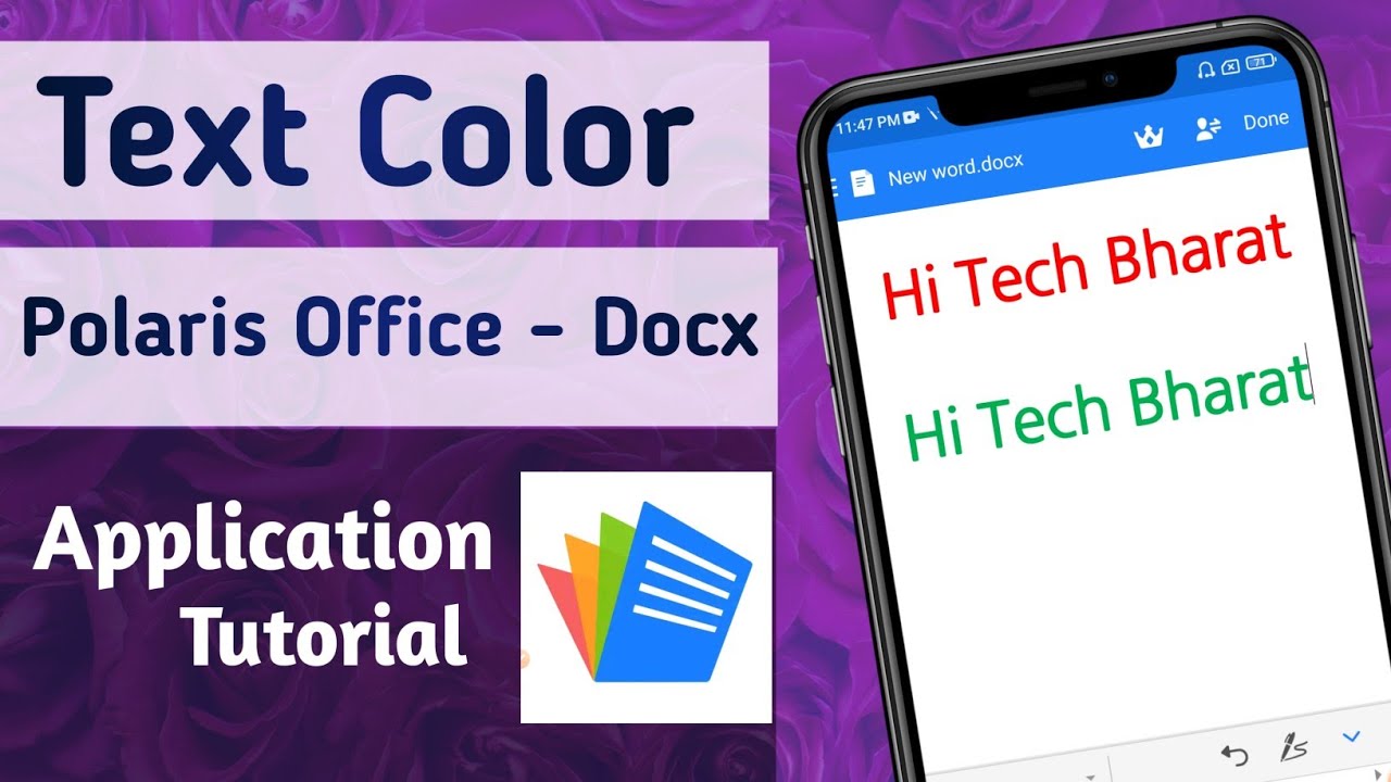 How To Change Text Color In Word Document File In Polaris Office App How To Change Text Color In Word Document File In Polaris Office App