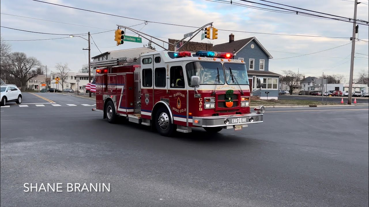 Keyport Fire Department Engine 22-74 Responding 3/22/23 - YouTube