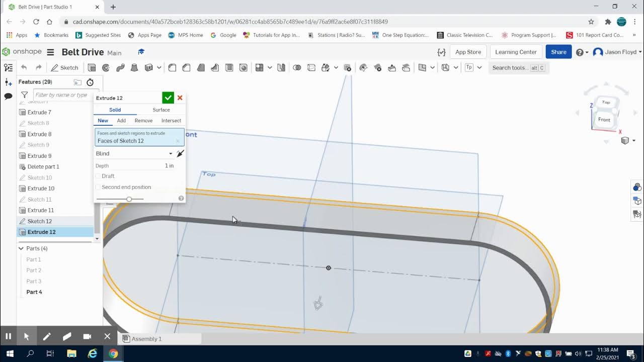 Belt Drive Video #2 Onshape PLTW - YouTube