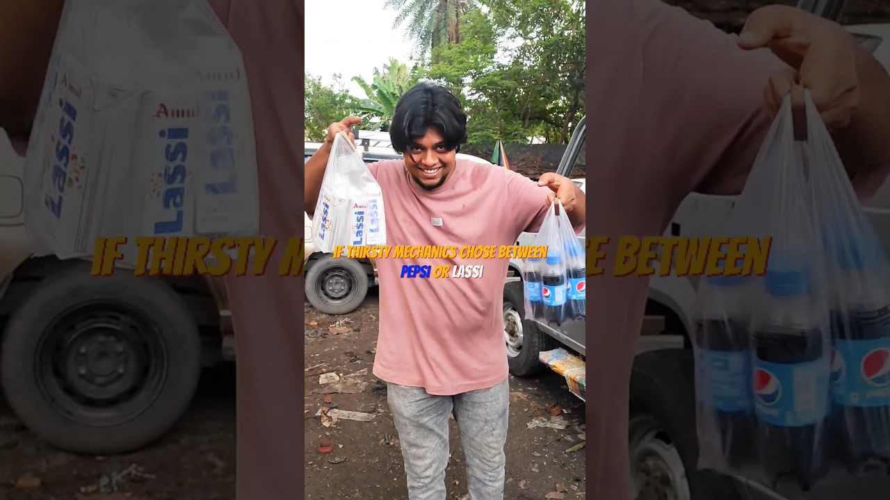 I made Mechanics try PEPSI Vs LASSI challenge for the first time!! # ...