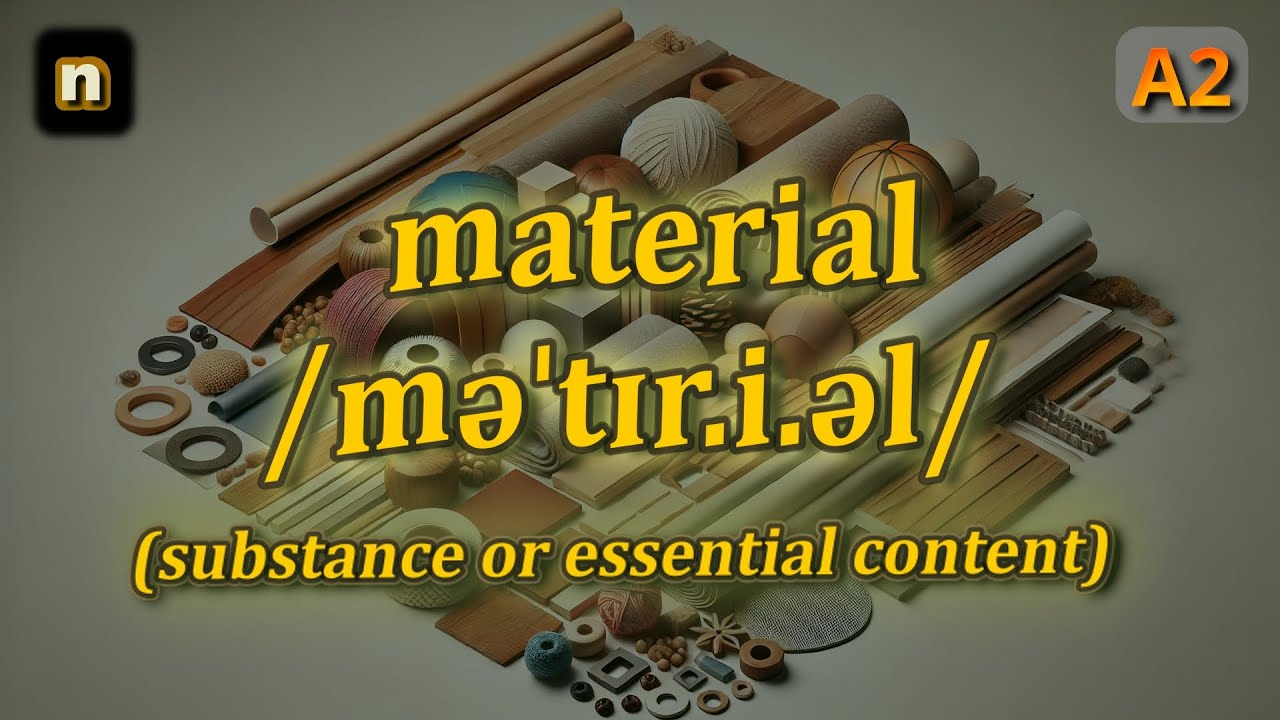 [n] Material meaning (substance or essential content) with 5 examples ...