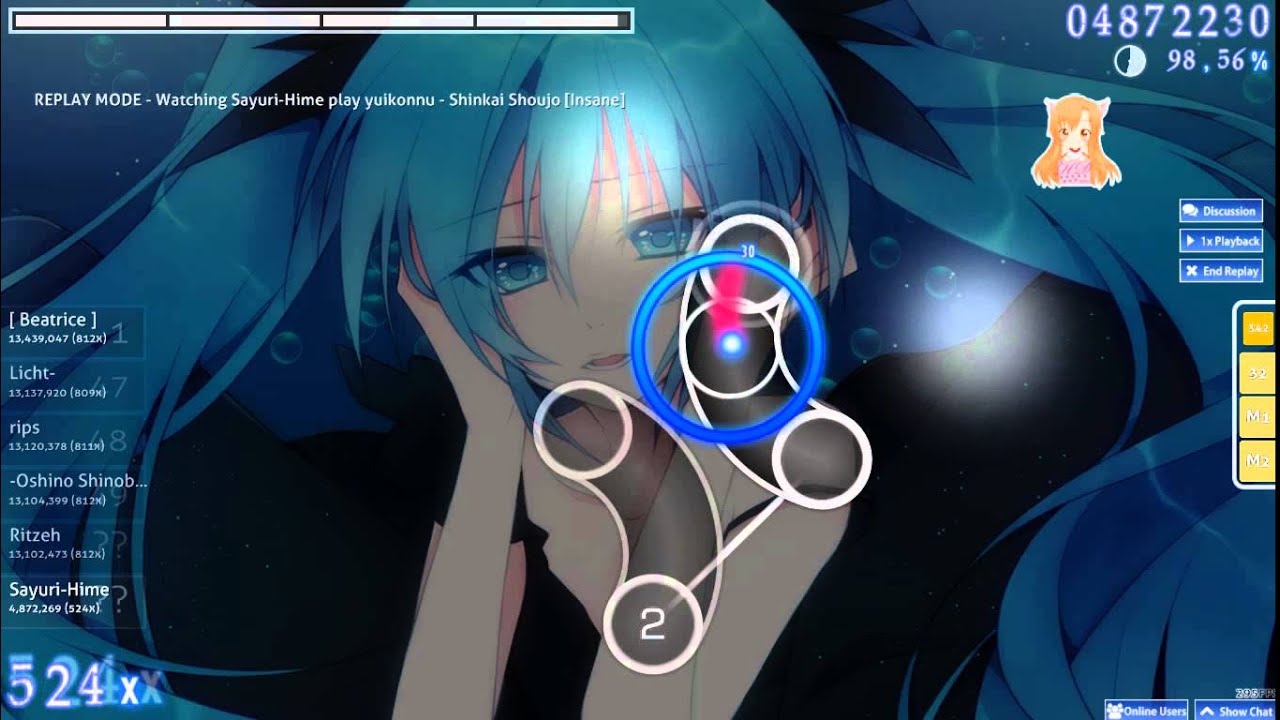 Let´s Play Osu! Yuikonnu - Shinkai Shoujo [Insane] - YouTube