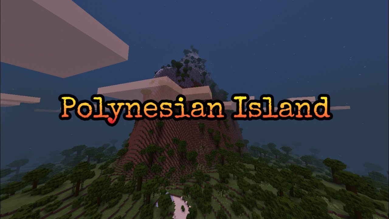 MINECRAFT POCKET EDITION Custom Terrain (Polynesian Island) - YouTube