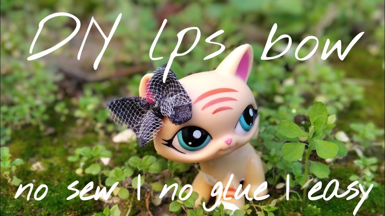DIY~super easy lps bows {no glue\sew} - YouTube