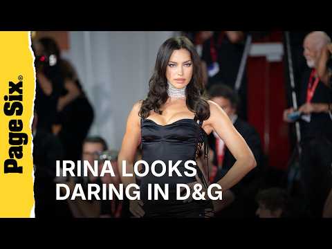 Irina Shayk is all laced up in daring Dolce & Gabbana on Venice Film Festival red carpet