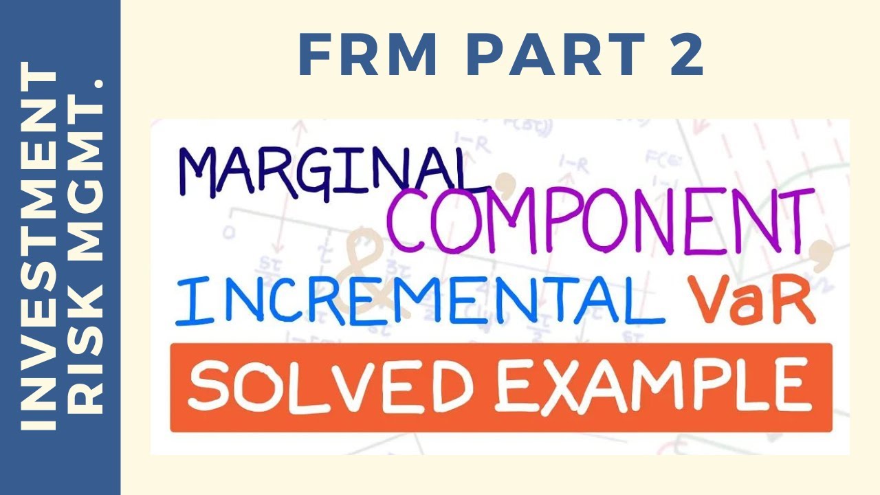 Marginal Incremental and Component VaR (Solved Example)(FRM Part 2 ...
