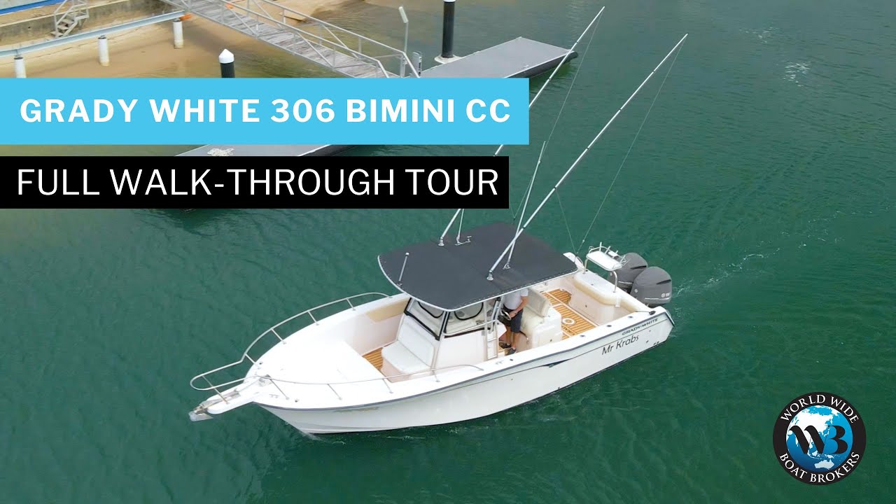 Grady White 306 Bimini CC - Full walkthrough tour + drone - YouTube