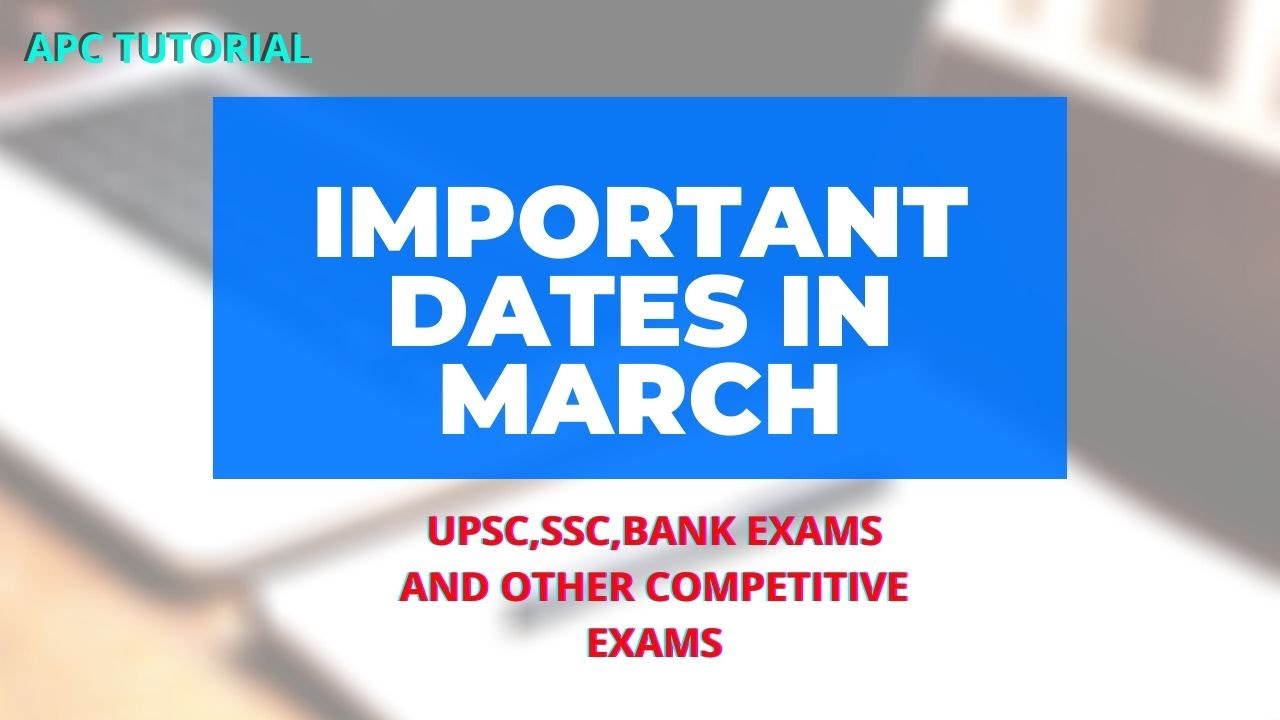 Important days and dates in March | National | International | For all ...