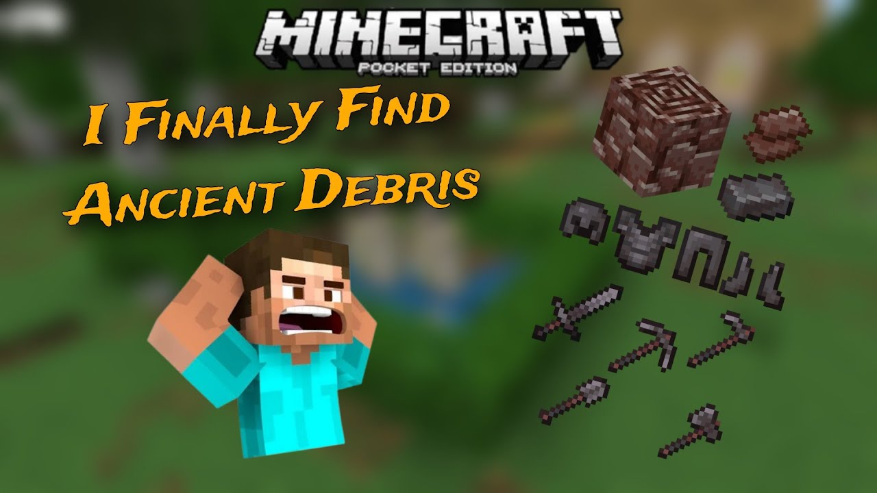 Finally Found Ancient Debris, Minecraft Survival Series Pocket Edition ...