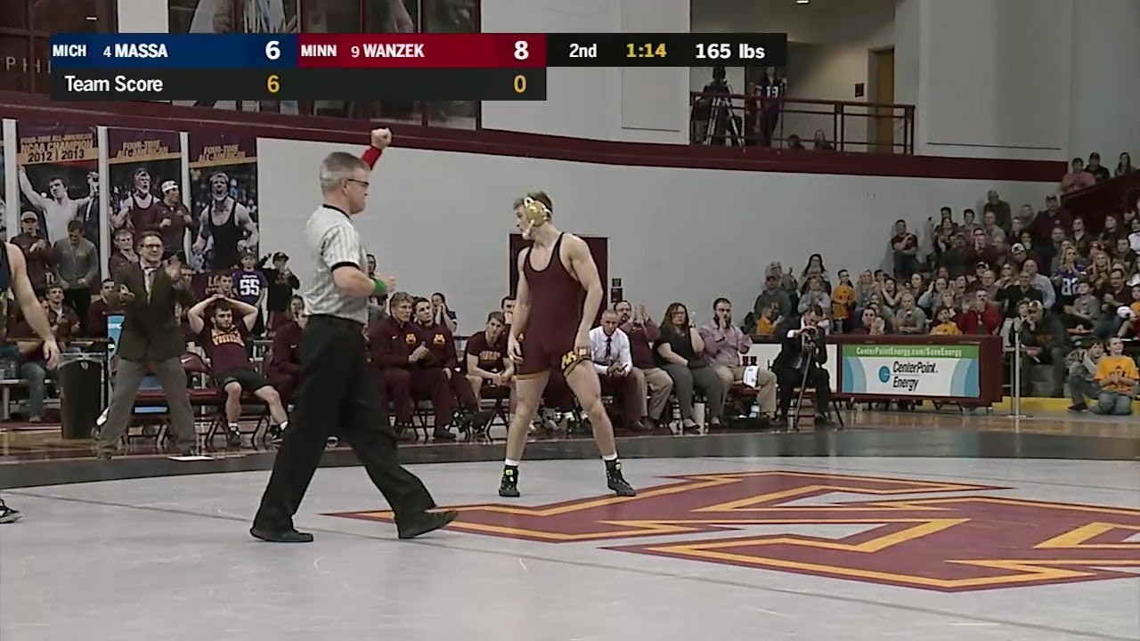 Big Ten Wrestling: 165 LBs - Minnesota's Nick Wanzek vs. Michigan's ...