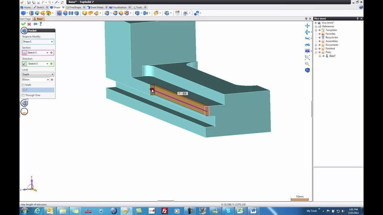 TopSolid'Design 7 Tutorial - Step 2 - YouTube