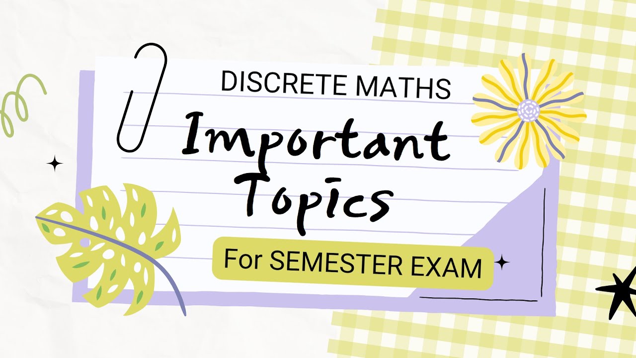 Discrete Maths: Semester Exam Important Topic - YouTube