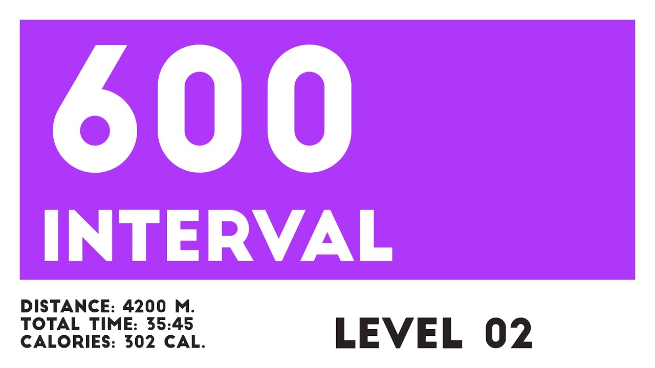 Interval run 600m - lvl 2 - 16kph - YouTube