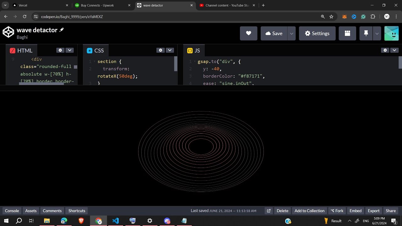 wave detactor Project with Source Code | HTML | CSS | JAVASCRIPT | Tutorial Video - YouTube