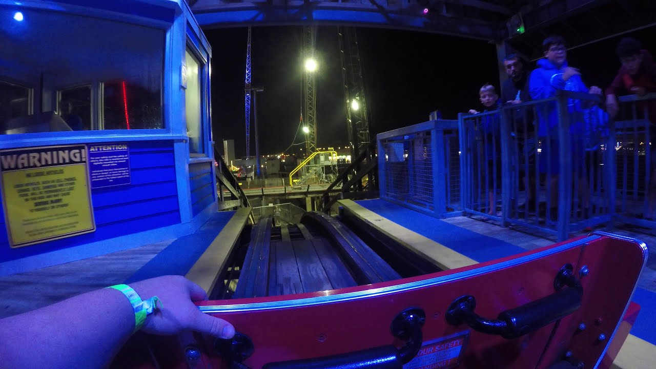 Great White Roller Coaster Night Ride - YouTube