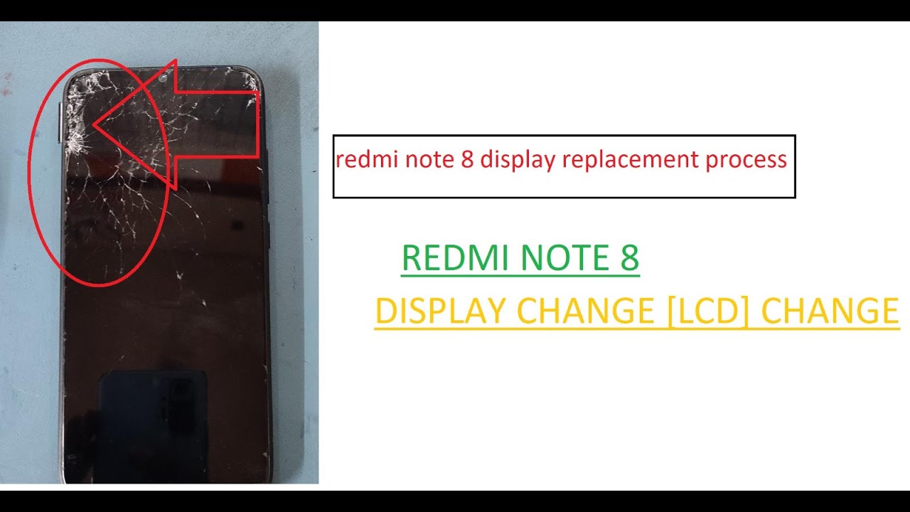 redmi note 8 display replacement process - YouTube