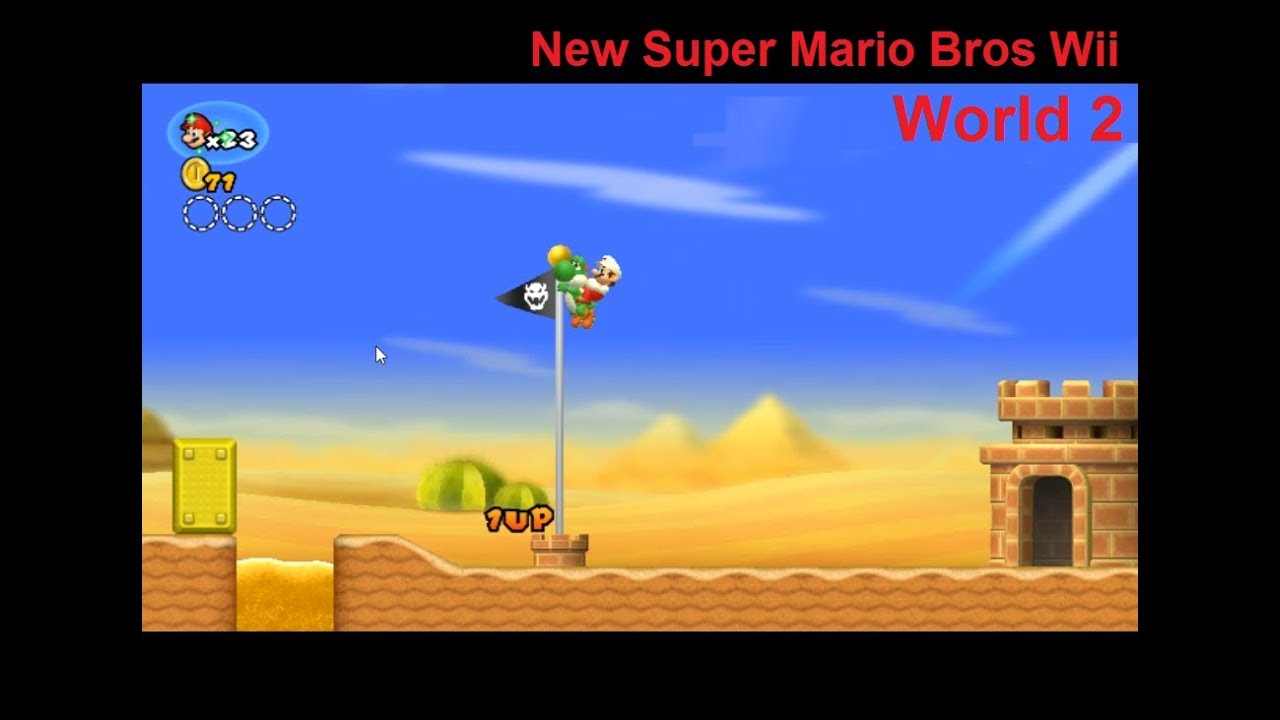 New Super Mario Bros Wii - World 2 - YouTube
