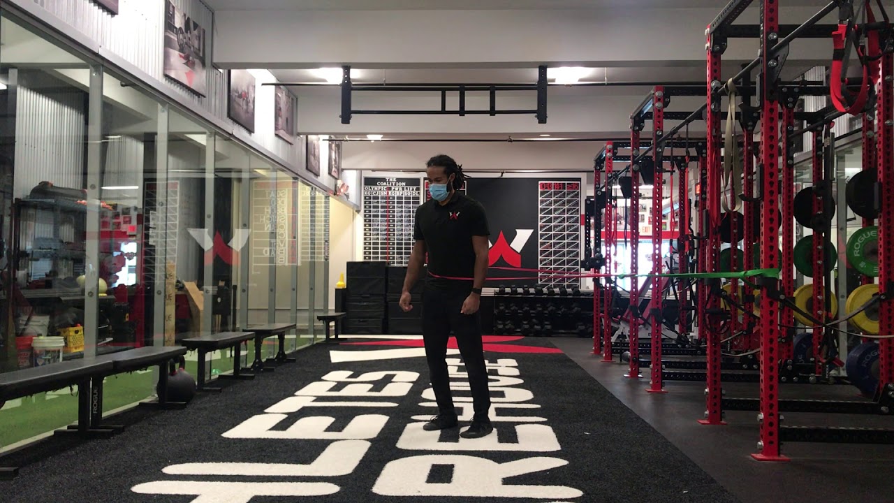 Band Resisted Lateral Broad Jump - YouTube