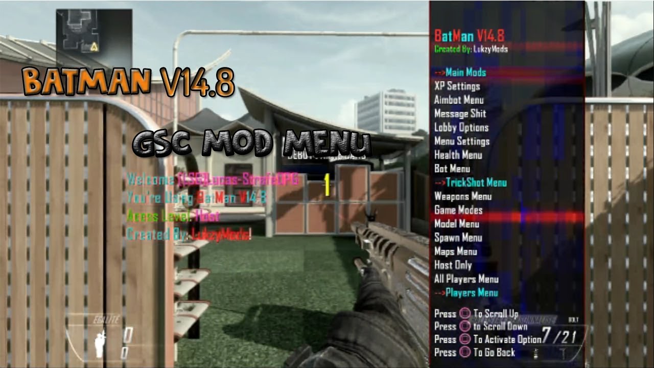 [BO2] MOD MENU BATMAN V14.8 - YouTube