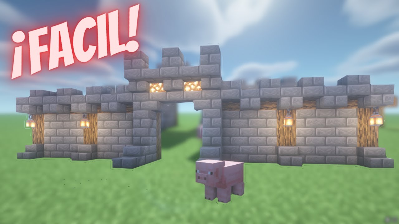 COMO HACER una MURALLA MEDIEVAL en MINECRAFT | Fácil y Rápido - YouTube