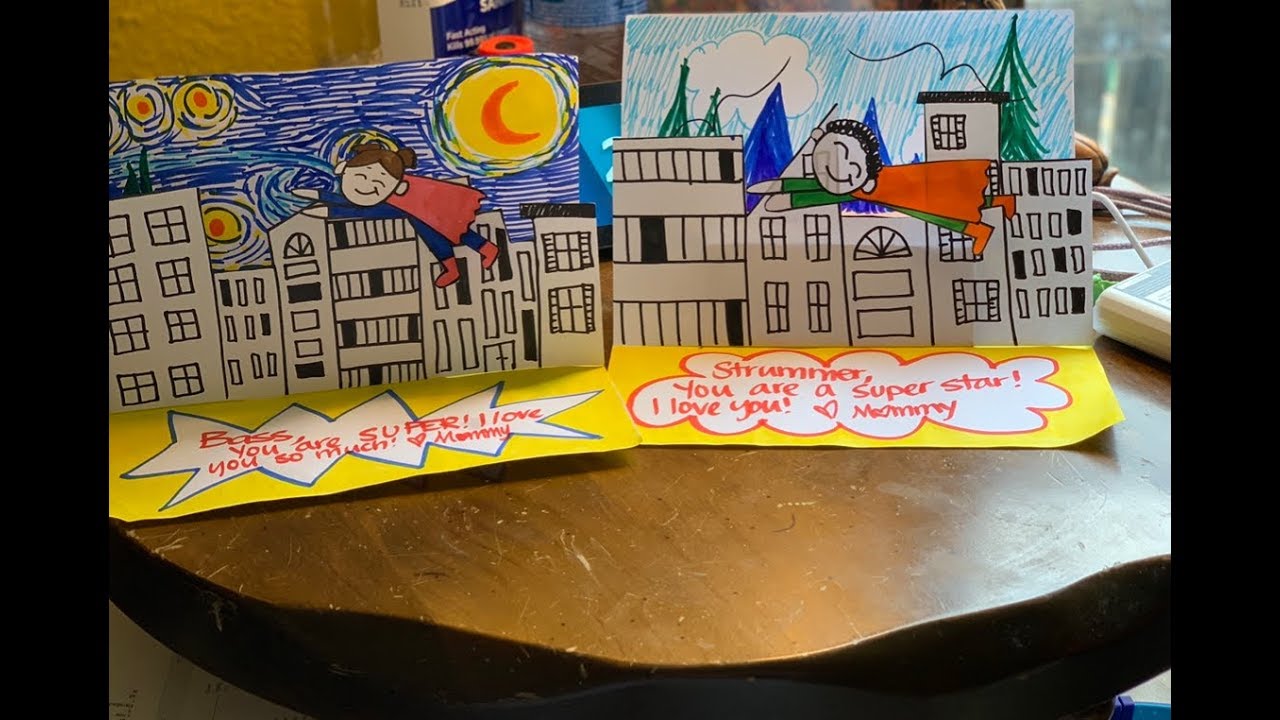 Pop Up Superhero Card - YouTube