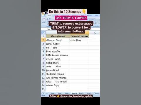 Excel formula tricks and tips. excel formula #shorts #viral - YouTube