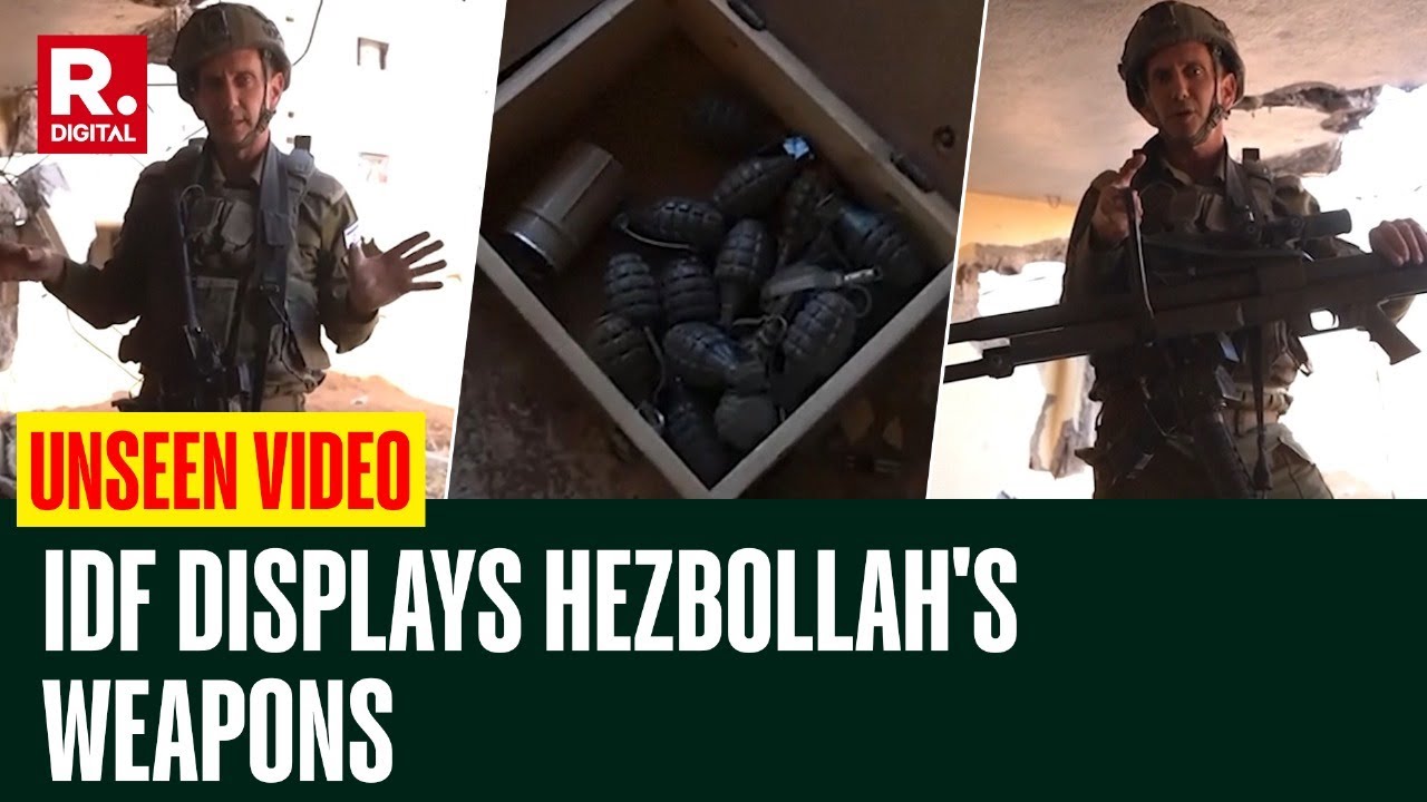 IDF Unveils Hezbollah's Arsenal: Sniper Rifles, Night Vision, Mines ...