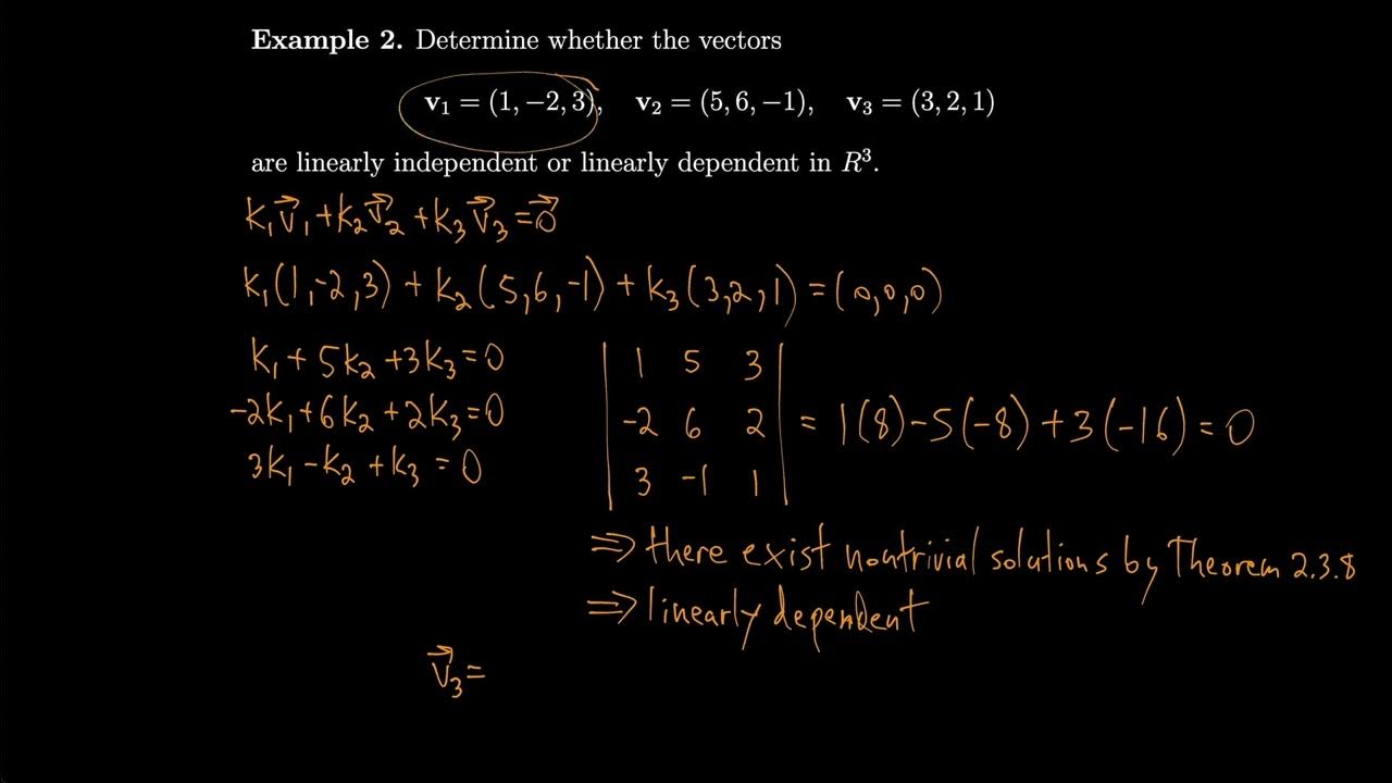 Linear Algebra 4.4 Linear Independence - YouTube