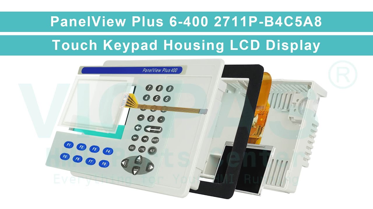 2711P-B4C5A8 PanelView Plus 6 400 Touchscreen Operator Panel Keypad LCD ...