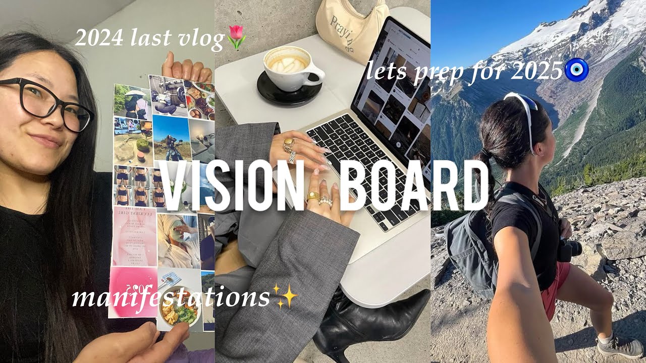 lets make VISION BOARD 2025🌷 | REALISTIC Goal setting |AMAZON unboxing💯 ...