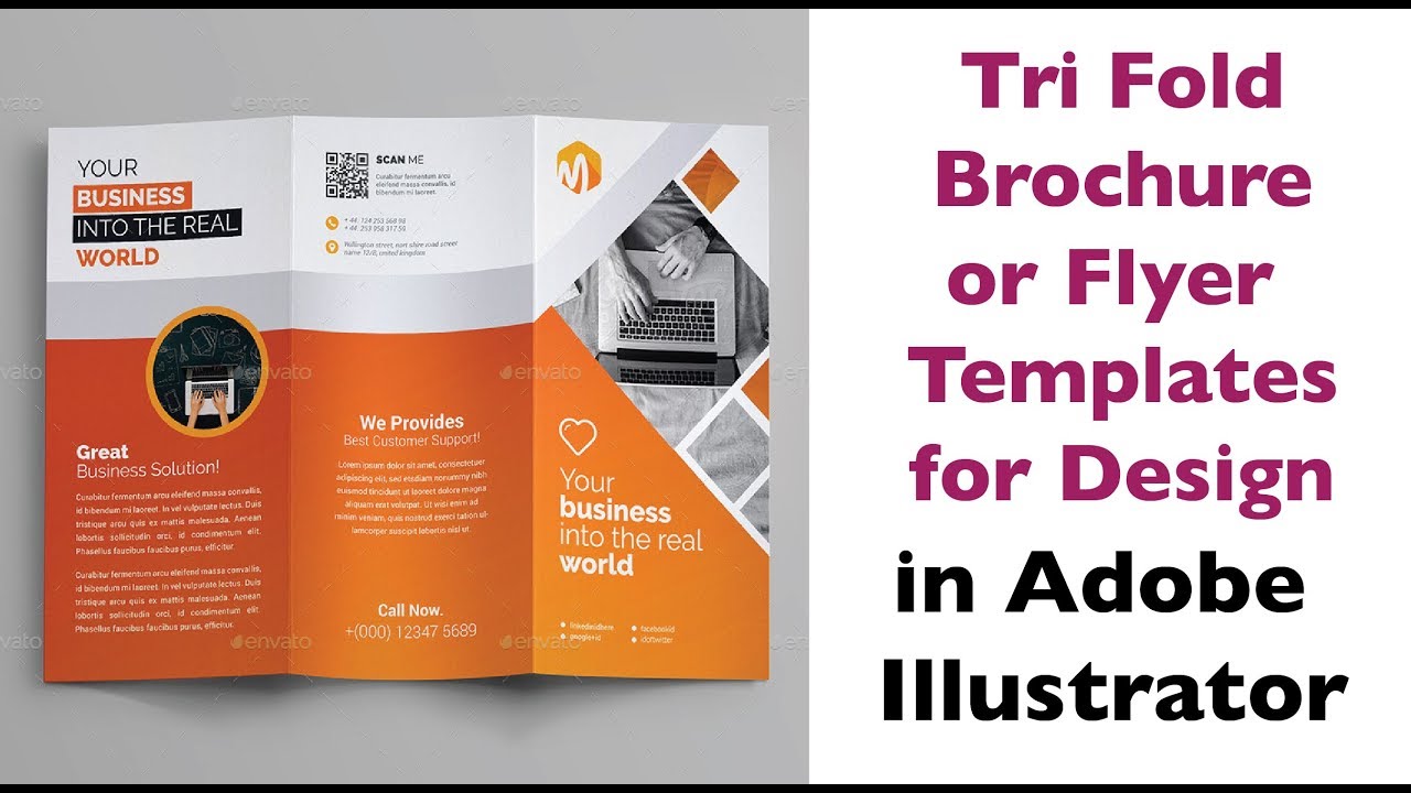 Tri Fold Brochure Template and Flyer Templates for Design - Urdu ...