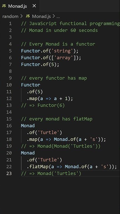 JavaScript Monad In Under 60 Seconds #Shorts - YouTube