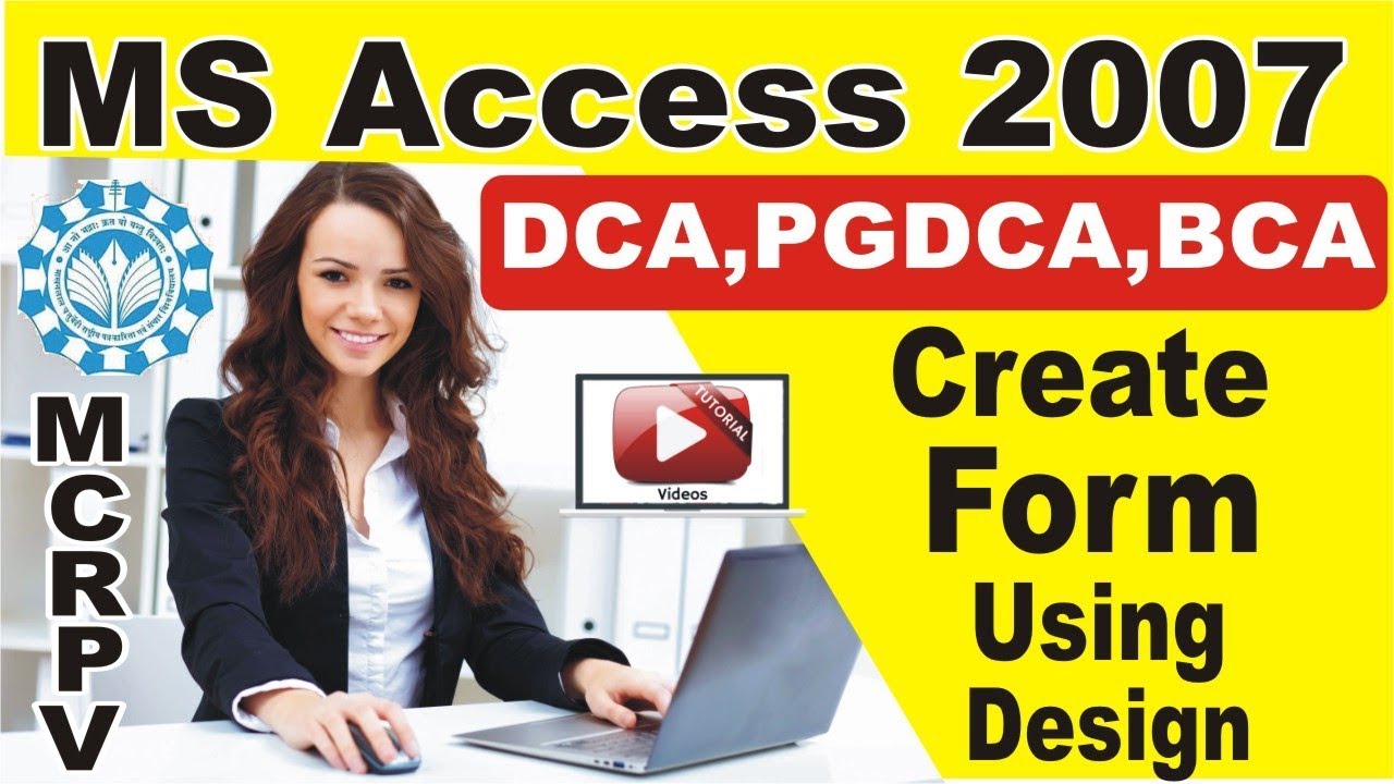 39 MS Access 2007 Create Form Using Design | According to DCA PGDCA BCA Course Syllabus in Hindi ...