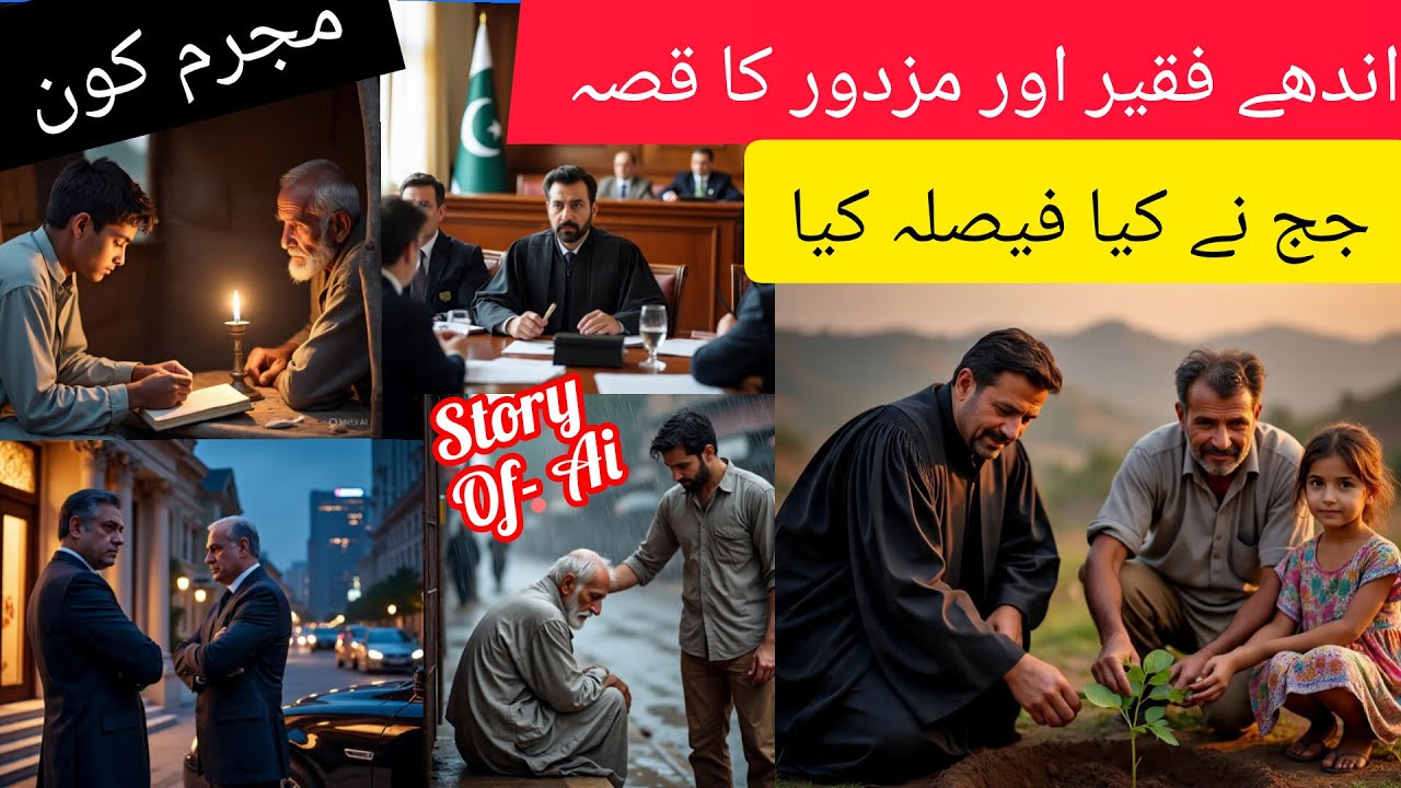A blind beggar and a labour |Urdu story |moral stories |Islamic story ...