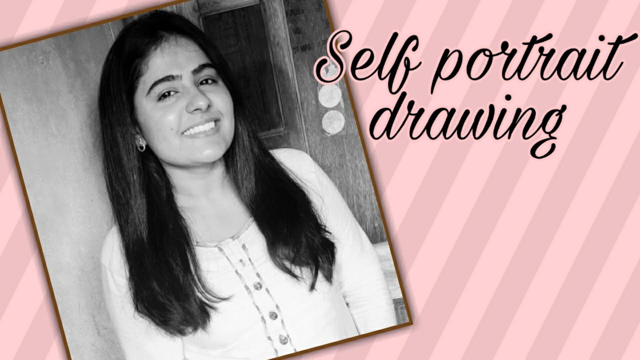 Self portrait drawing/ Drawing for beginners - Time lapse - YouTube