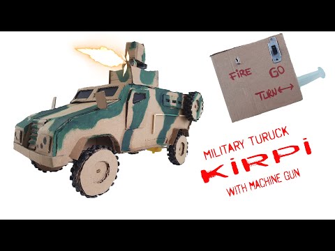 Kartondan Silahlı Kirpi Nasıl Yapılır - How To Make Cardboard Armed Army Truck