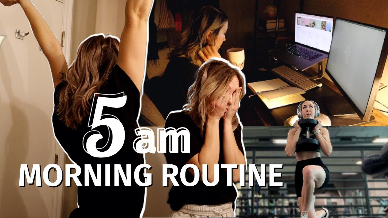 My 5am Work Day Morning Routine | simple & realistic - YouTube