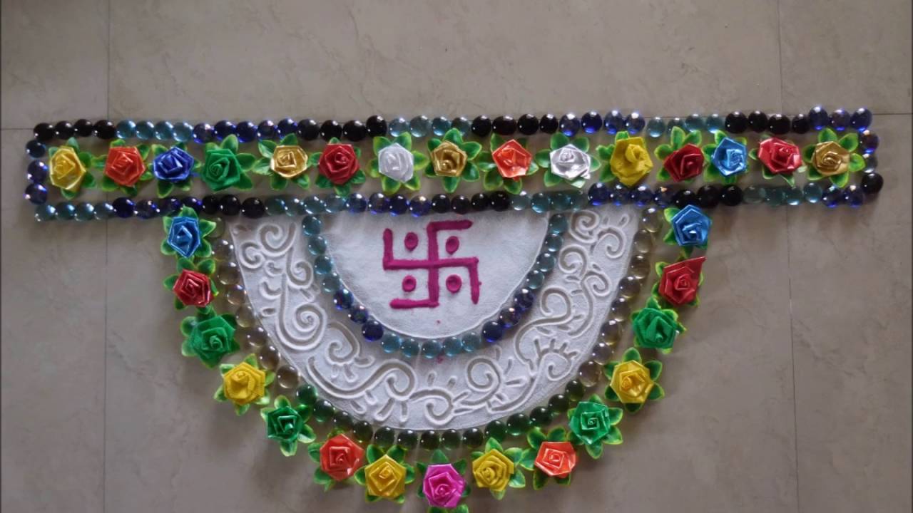 Fancy rangoli for Navratri | Fancy rangoli for Dasara | Dhanteras ...