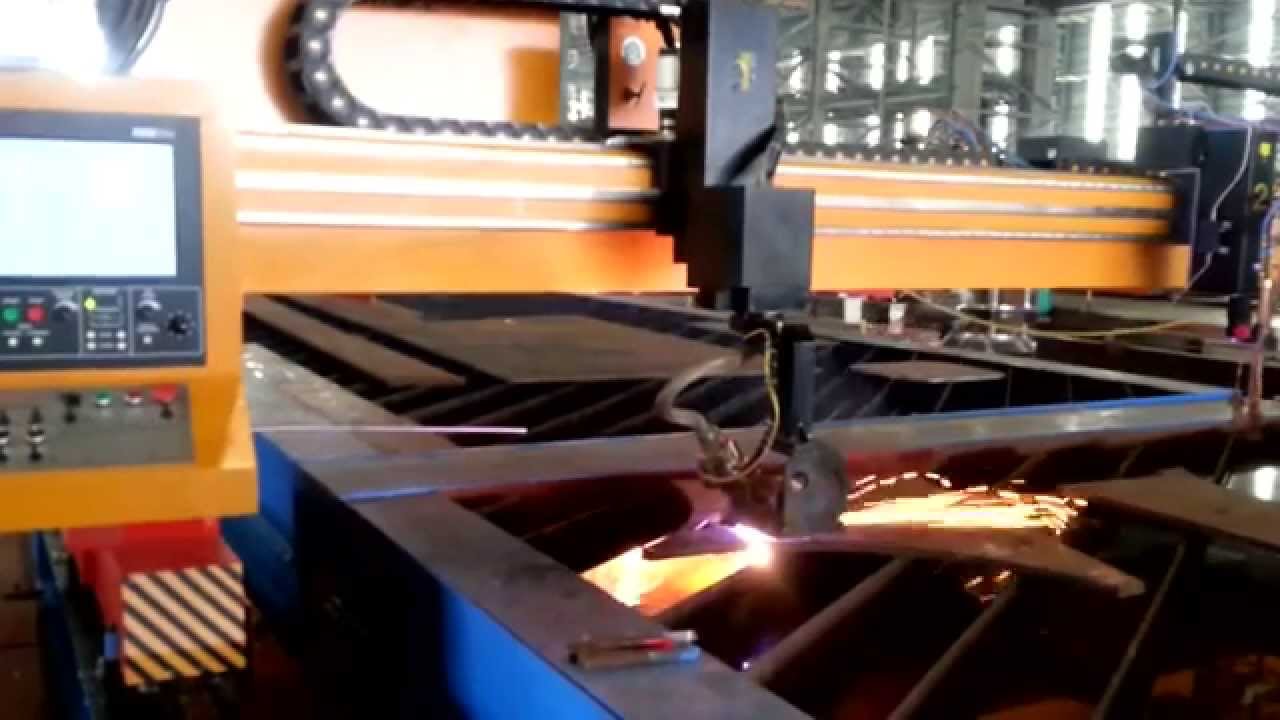 CNC Plasma Bevel Cutting Machine in MMHE - YouTube