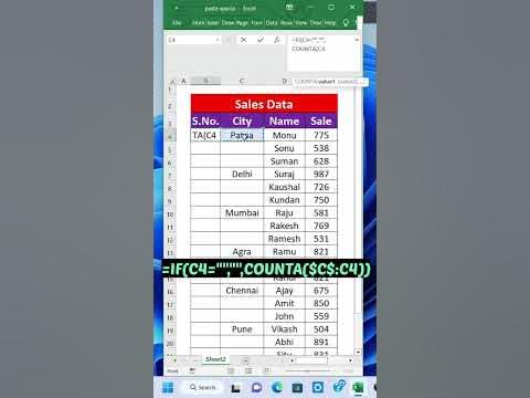 Amazing excel tricks IF + COUNTA #Shorts #excel - YouTube